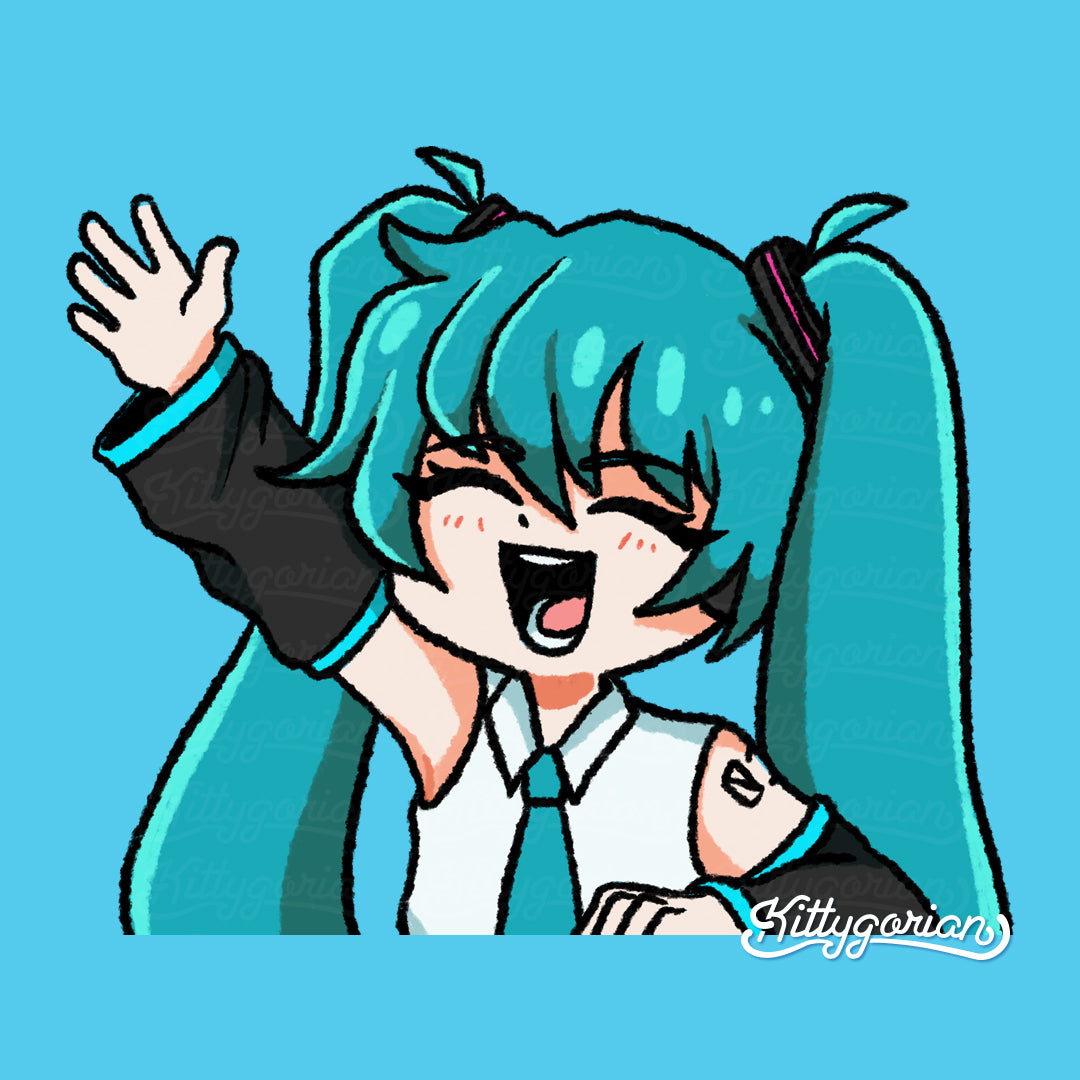 Waving Miku decal || Hatsune Miku – Kittygorian
