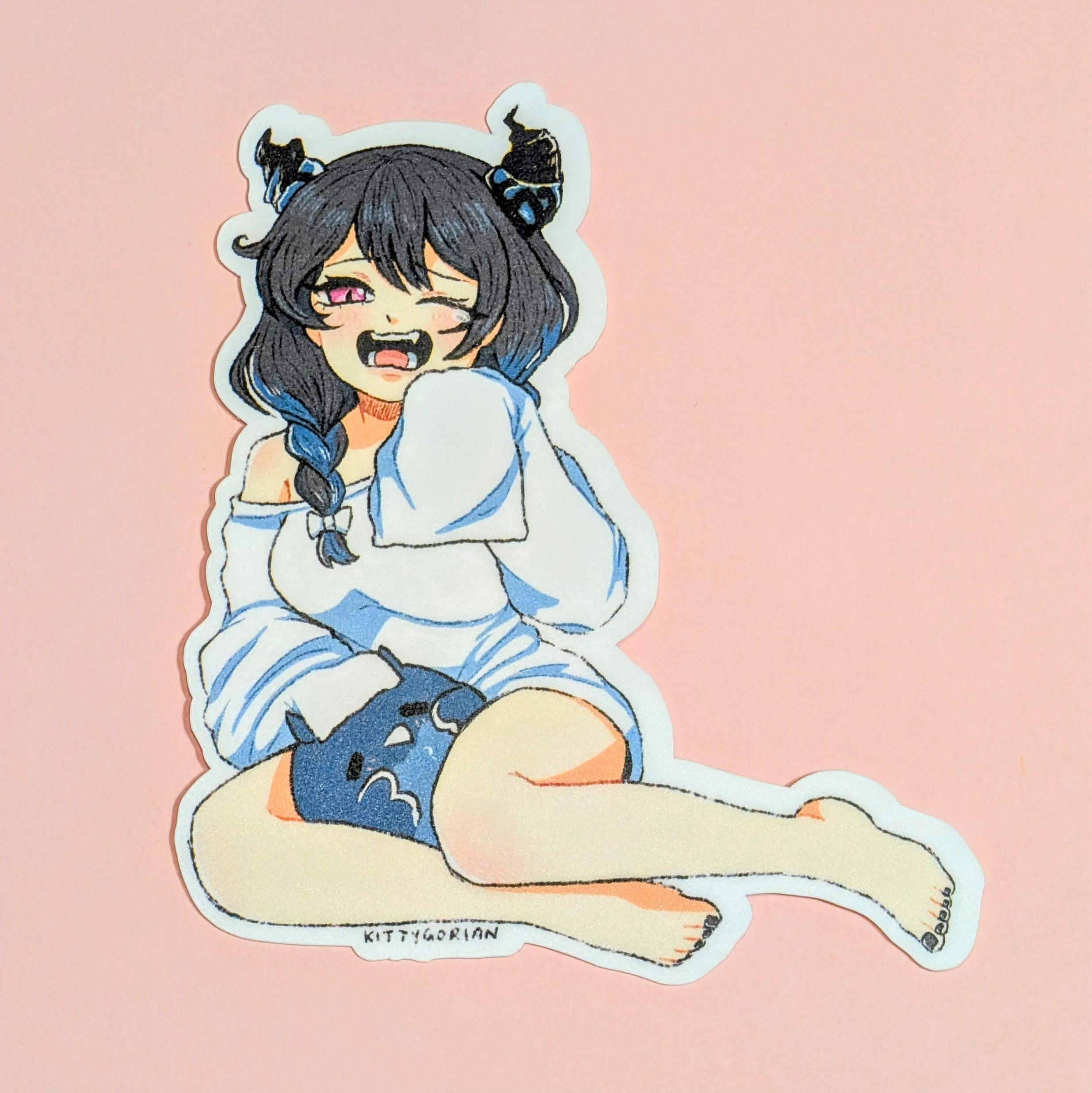 Eepy Nerissa vinyl sticker || Hololive – Kittygorian